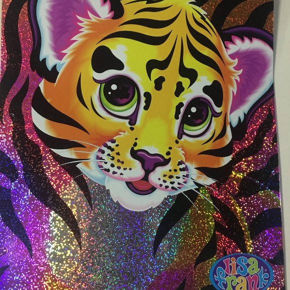 Lisa Frank | Other | Lisa Frank Leopard Glitter Sparkly Folder | Poshmark